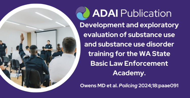New ADAI Publication: Substance Use Disorder Training for WA State ...